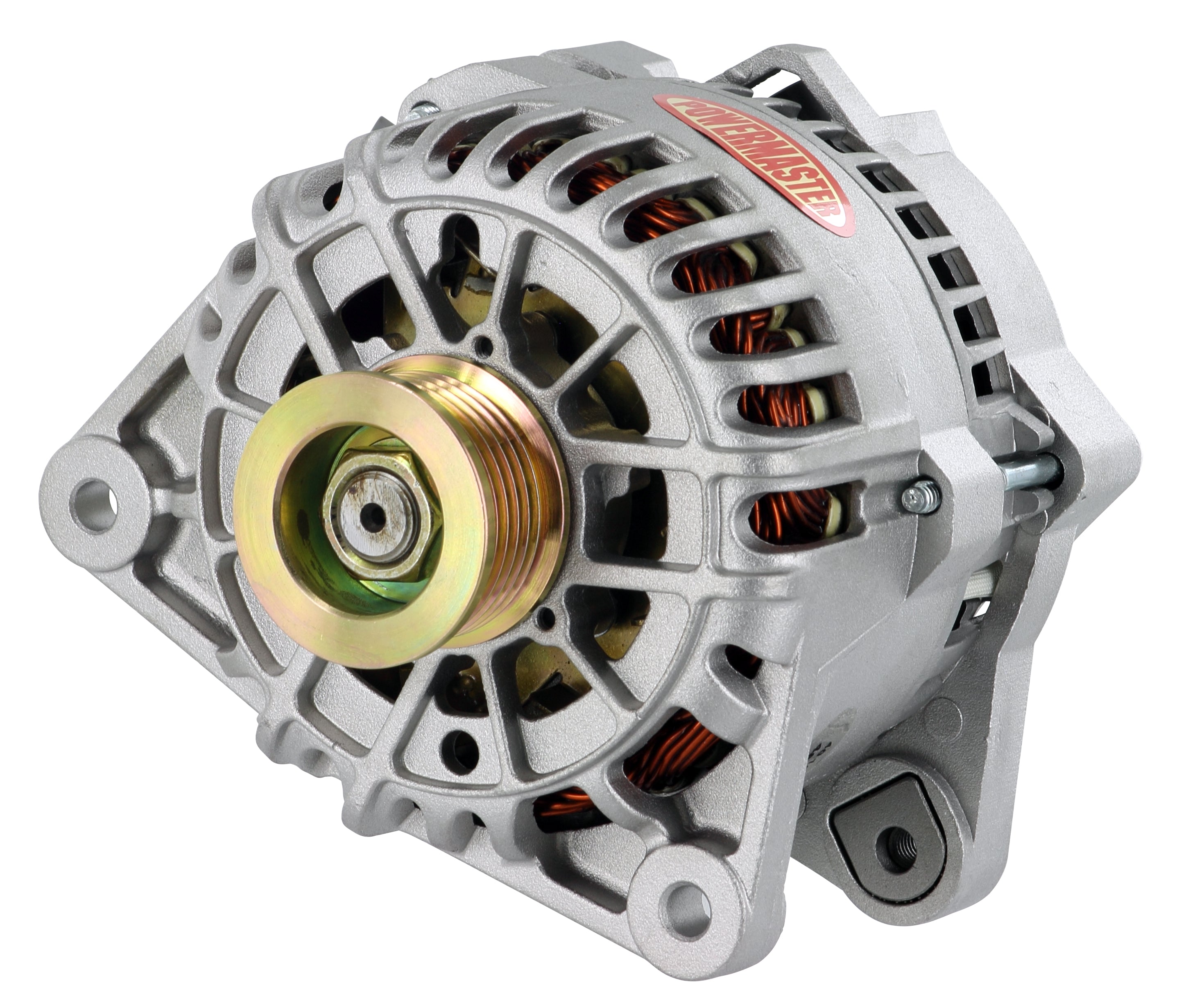 Powermaster 48250 Ford 6G Style Alternator 155 Amp Natural Finish ...