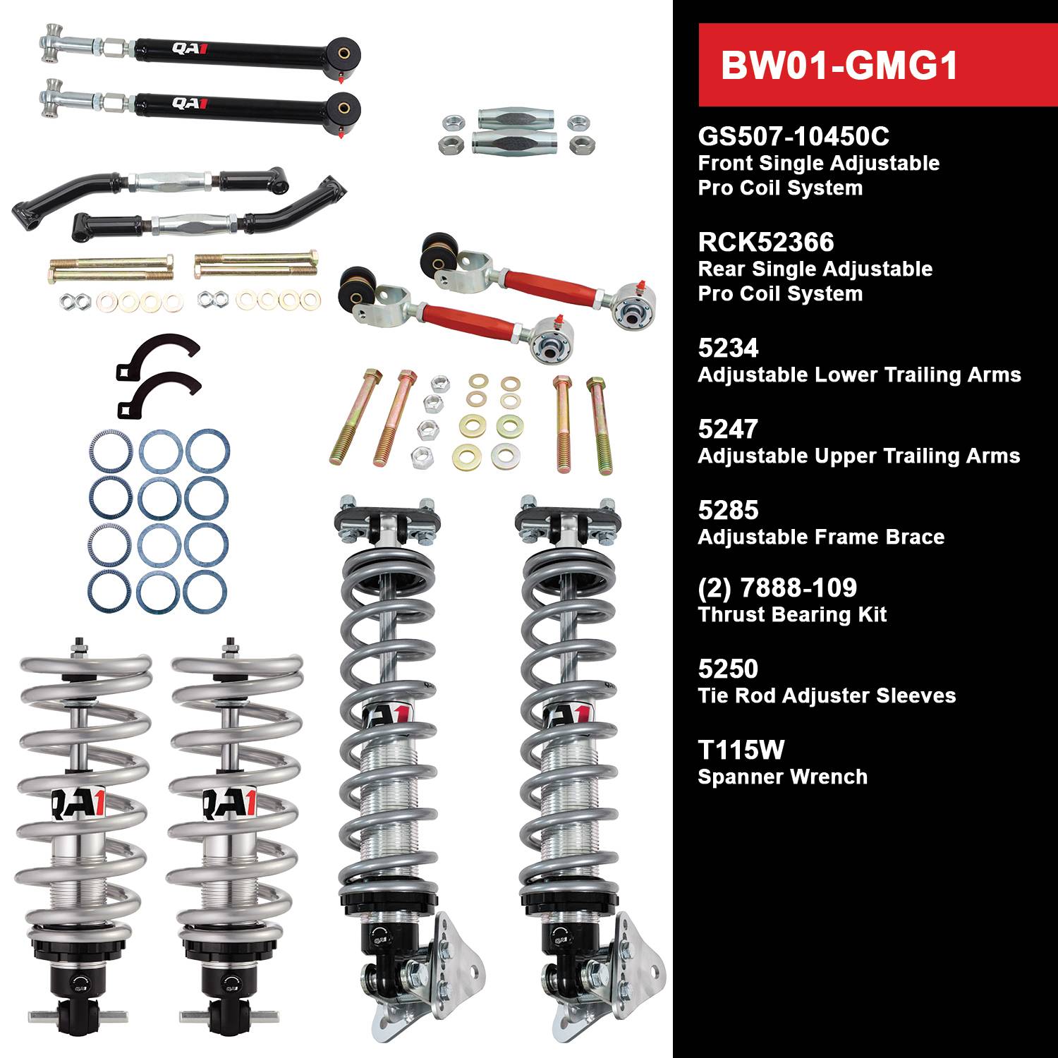 QA1 BW01-GMG1 Big Wheel Kit GM 1978-88 G-Body Level 1 · Winners Circle
