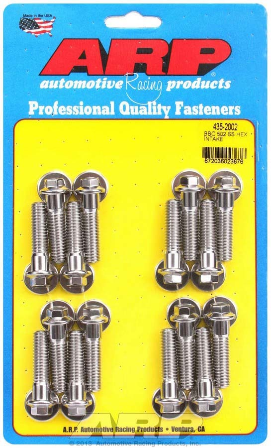 ARP 435-2002 BBC Intake Manifold Bolt Kit 502 SS Hex · Winners Circle