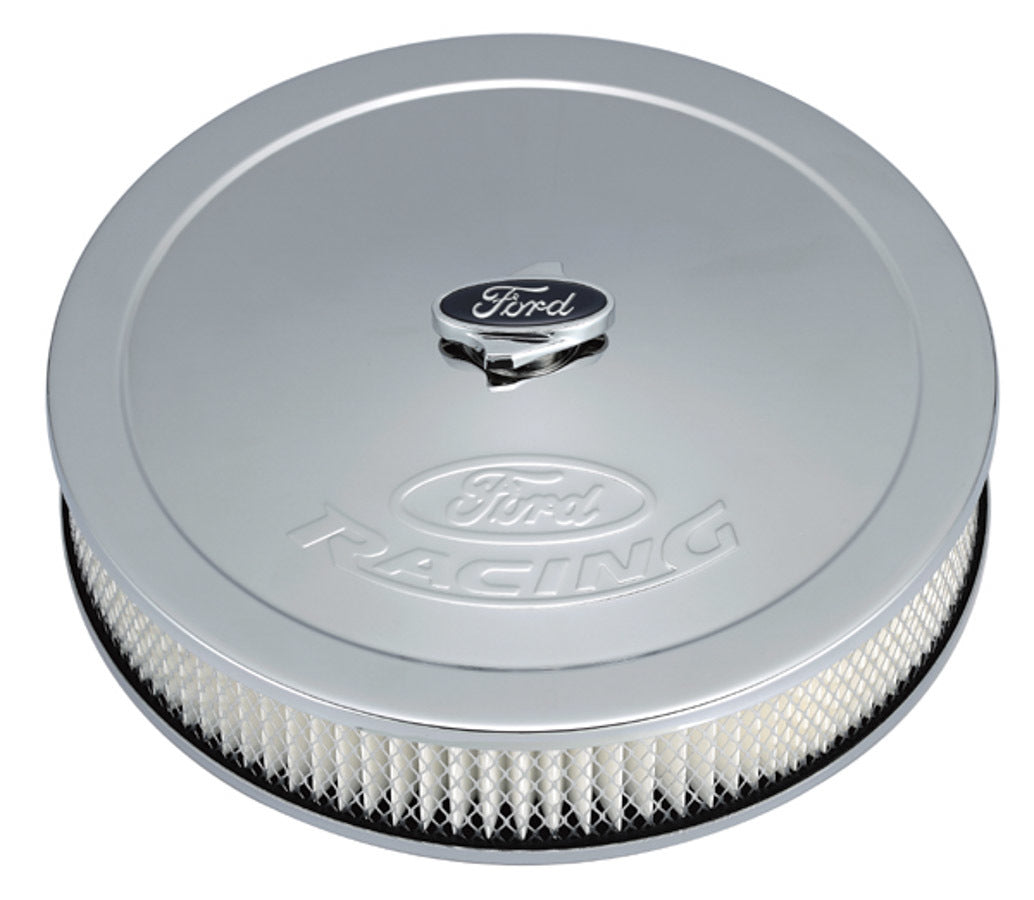 Ford Racing 302-350 Ford Racing Air Cleaner Kit Chrome Raised Logo ...