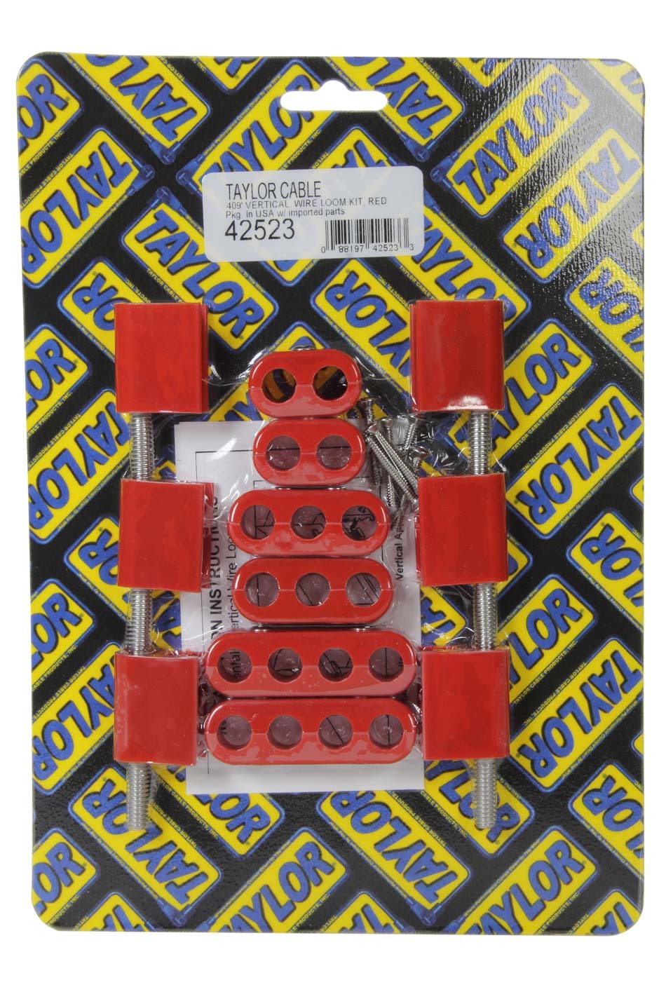 Taylor / Vertex 42523 10.4mm Vertical Wire Loom Kit Red · Winners Circle